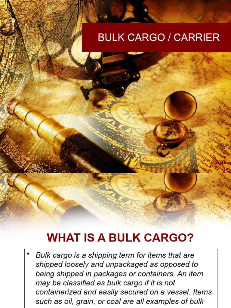 Bulk Cargopptx | PDF | Cargo | Ships