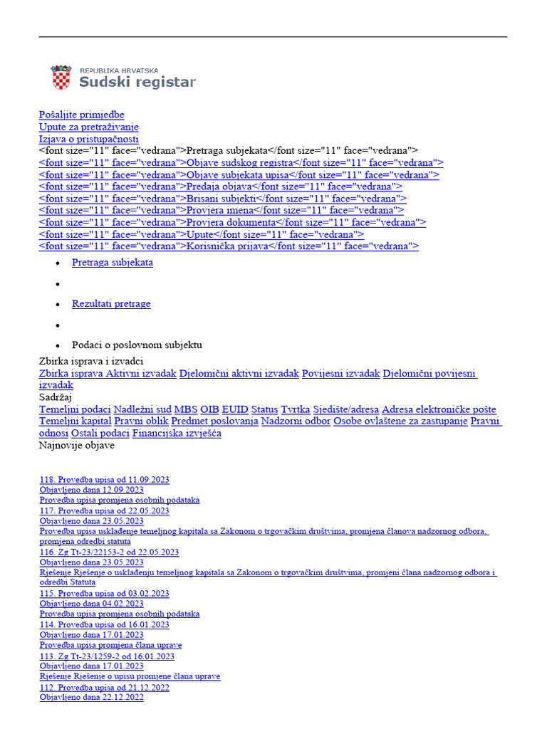 Pretraga Subjekata | PDF