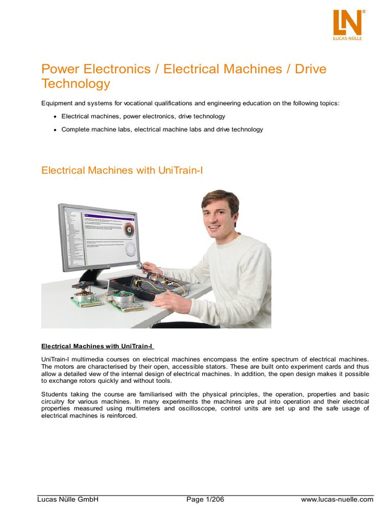 Power Electronics Electrical Machines Drive Technology | PDF | Electric ...