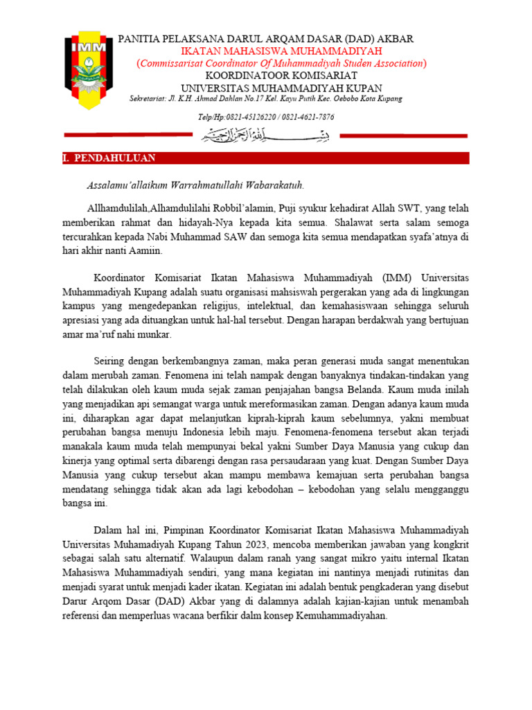 Proposal Dad Imm 2023 | PDF