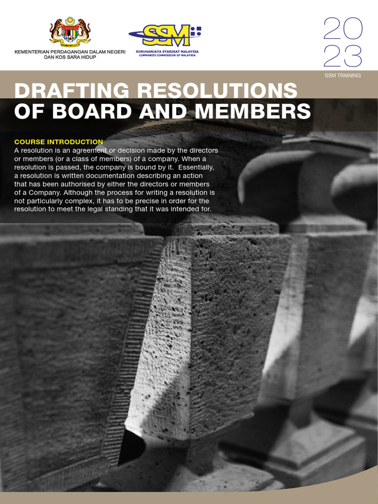 Drafting Resolutions of Board and Members | PDF | Damages | Fee