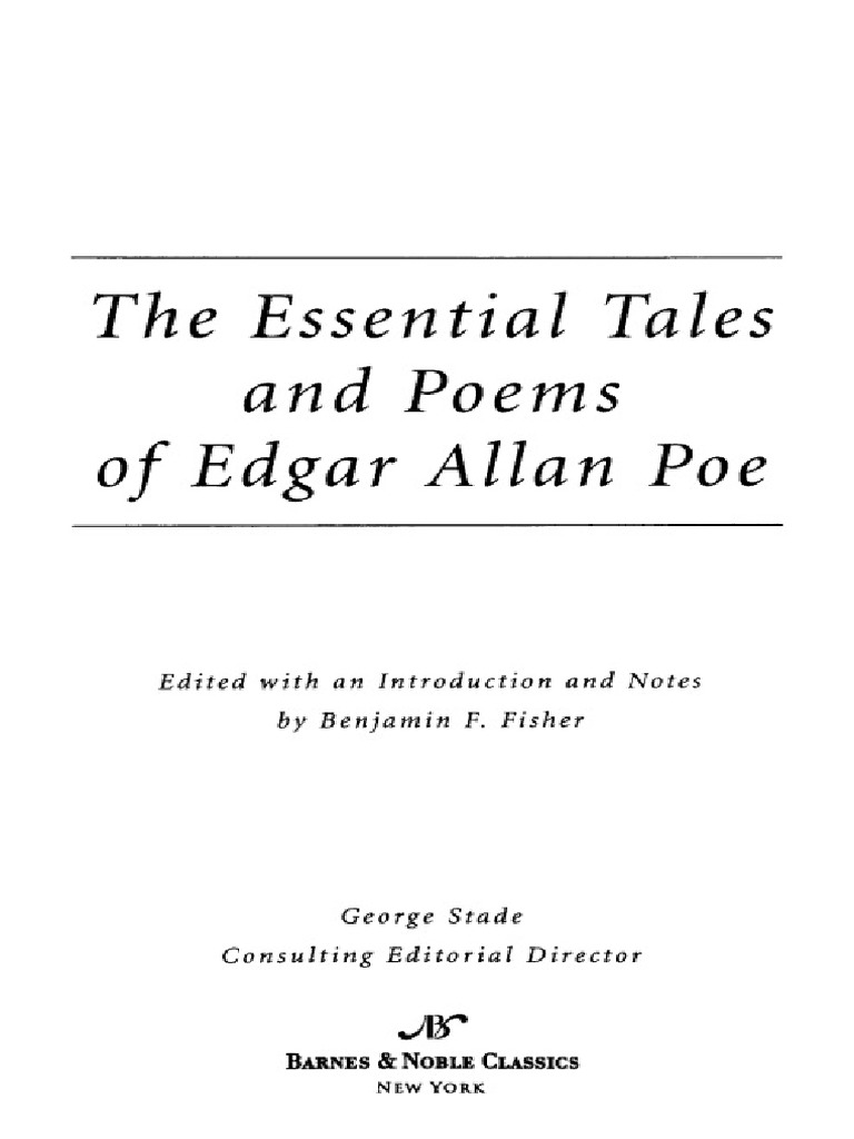 Essential Tales and Poems of Edgar Allan P - EDGAR ALLAN POE | PDF