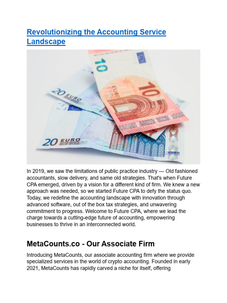 Revolutionizing The Accounting Service Landscape | PDF