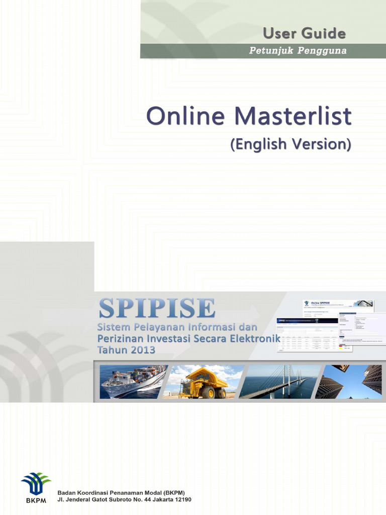 Panduan Aplikasi Masterlist Impor Pdf