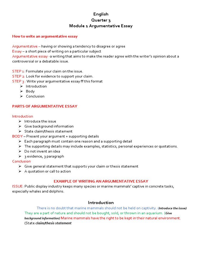 English 10 Q4 w1 | PDF | Essays | Marine Mammals