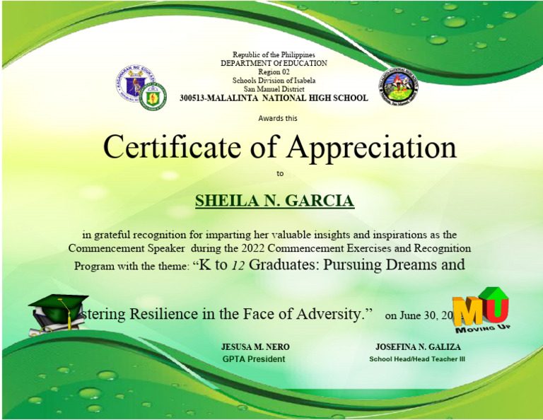 Certificate of Appreciation-Guest Speaker | PDF