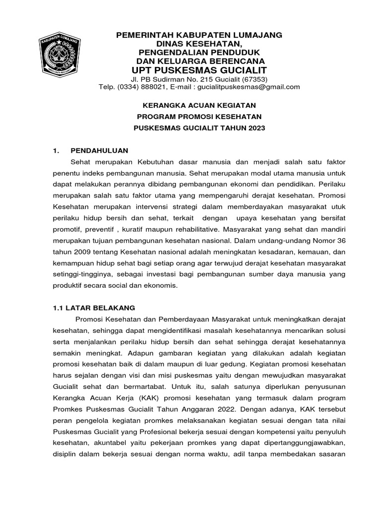 Kak Promkes Tahun 2023 | PDF
