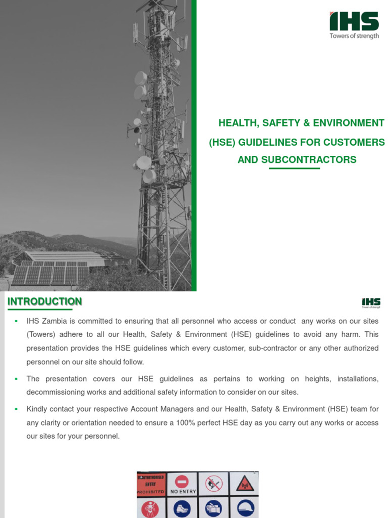 HSE Guide for Customers & Subcontractors | PDF | Personal Protective ...