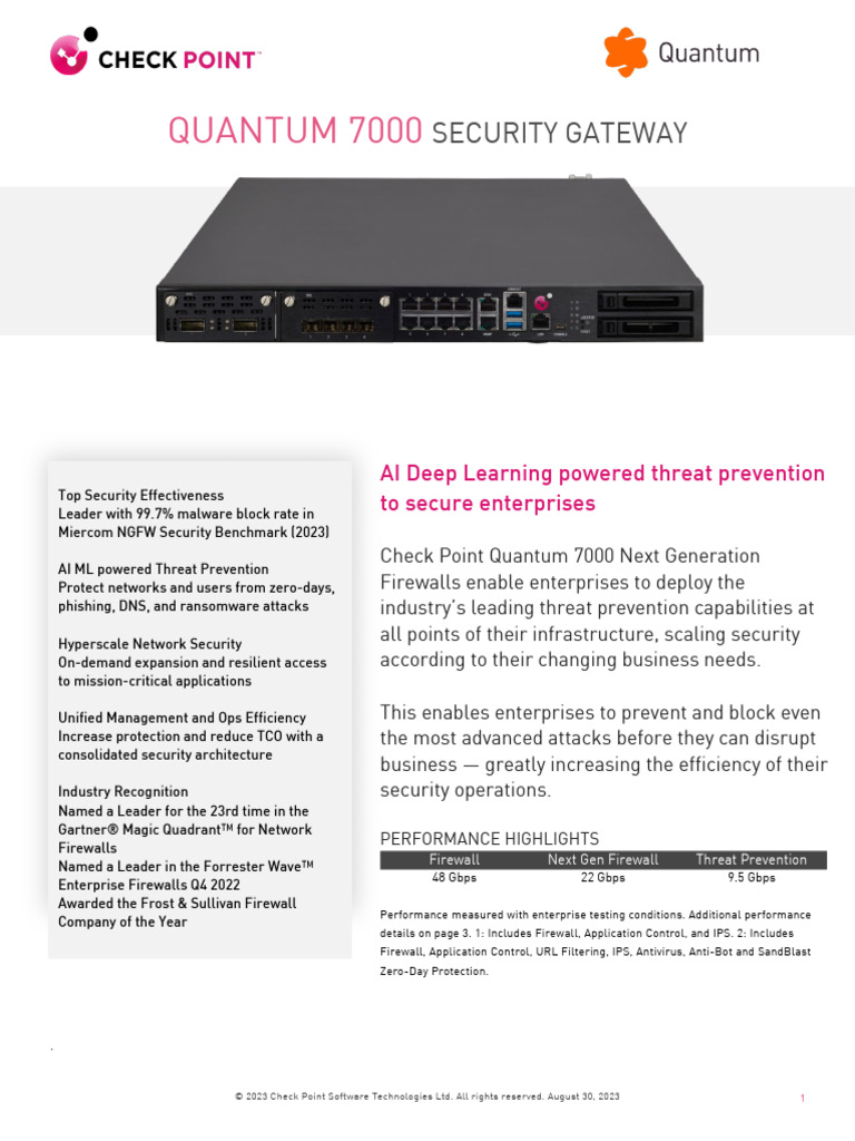 7000 Security Gateway Datasheet | PDF