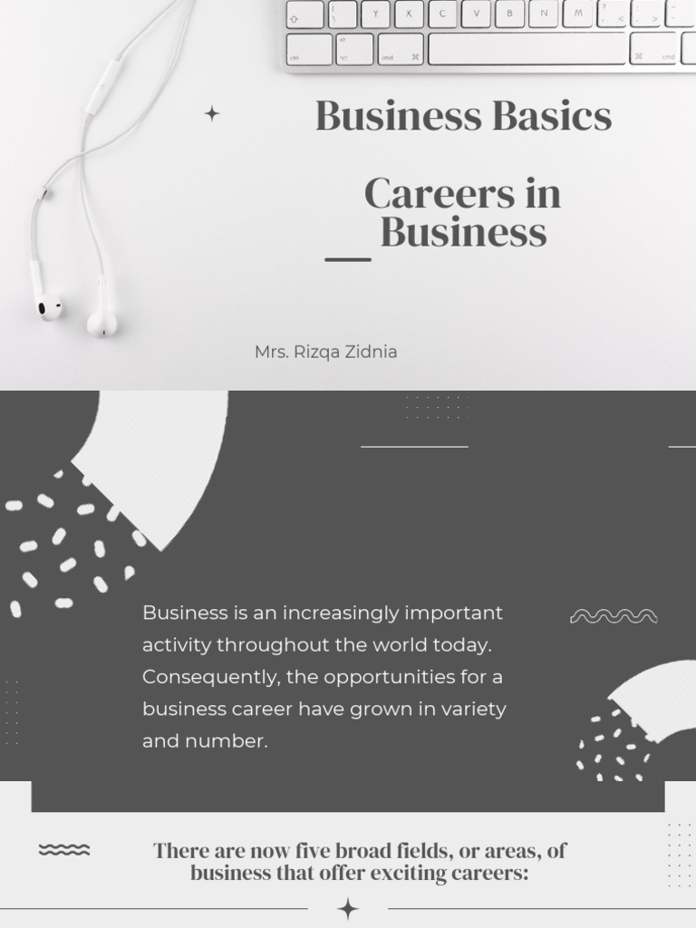 Business Basics - Careers in Business | PDF | Marketing | Accounting