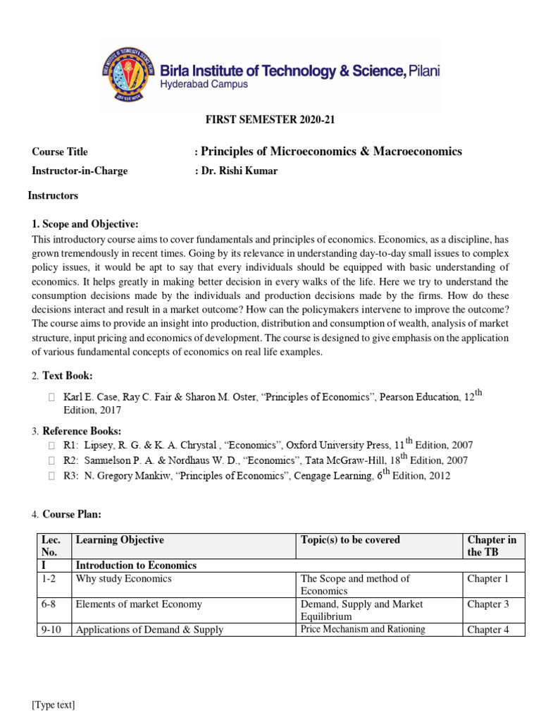 Ph.D. Course Handout-Principles of Micro & Macro - Ed | PDF | Economics ...