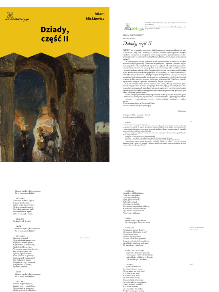 Dziady Dziady Poema Dziady Czesc II | PDF