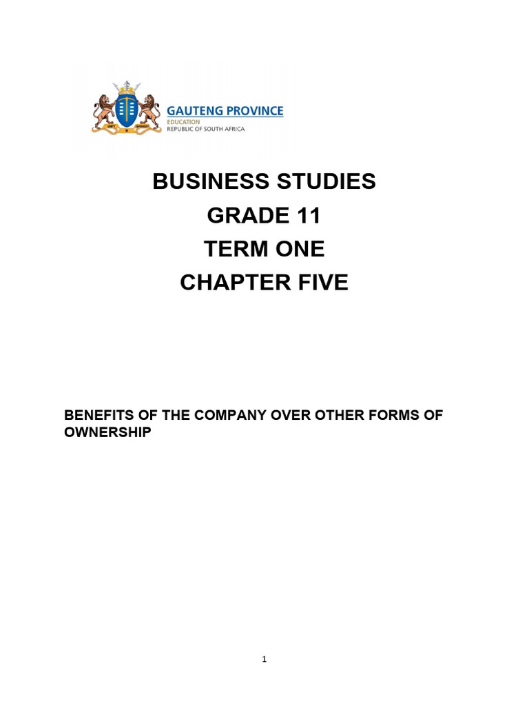 Chapter 5 - Forms of Ownership | PDF