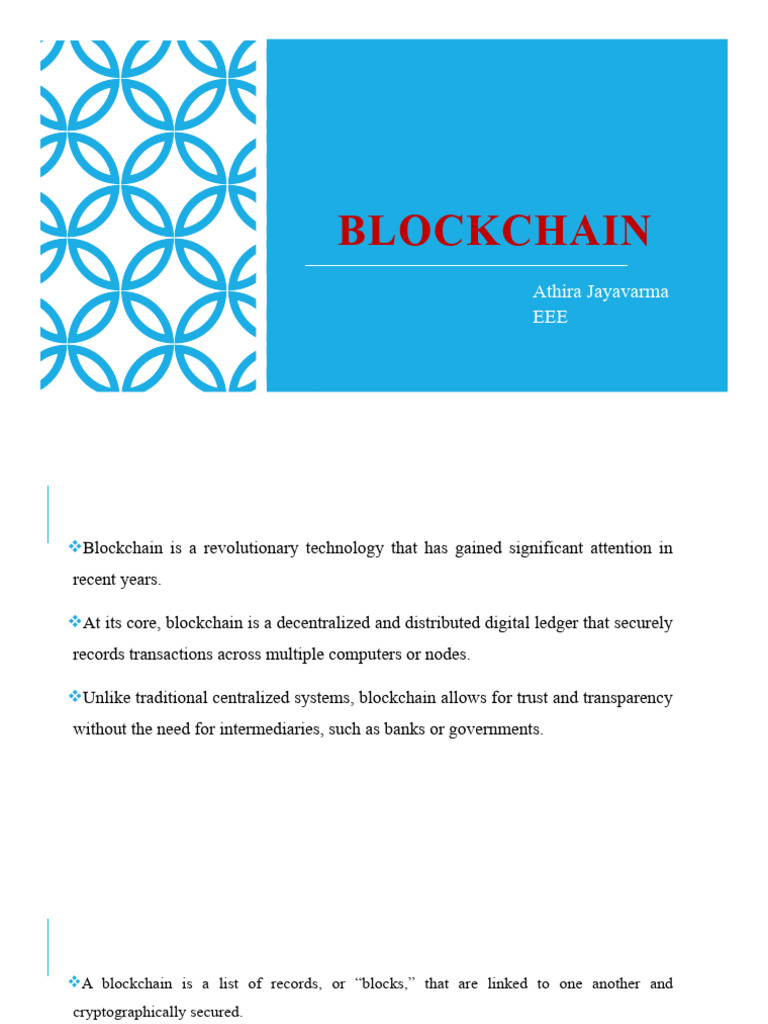 PPT-1 Blockchain | PDF