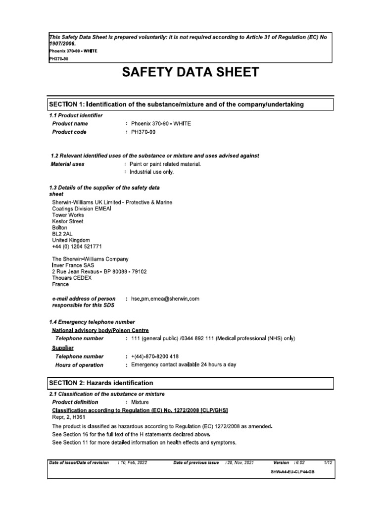 MSDS 370-90 | PDF