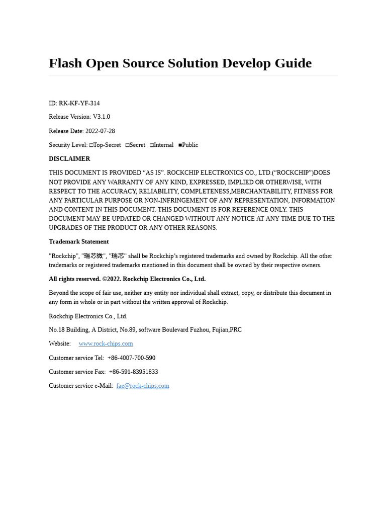 Rockchip Developer Guide Linux Flash Open Source Solution En Pdf
