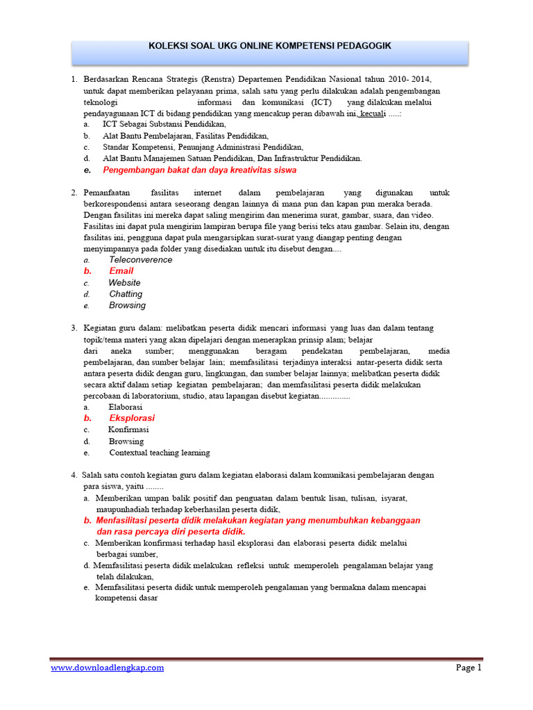 Bank Soal Pedagogik Terbaru-175 soal-v2.pdf | PDF