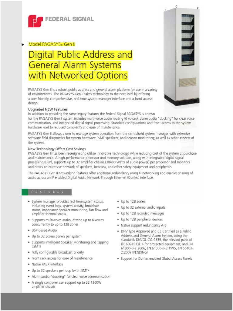 FS GEN II Cabinet | PDF