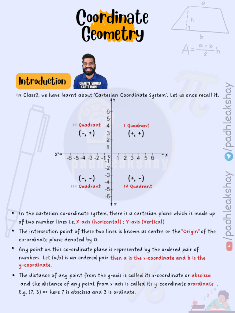 Coordinate Geometry Pdf Cartesian Coordinate System Euclid