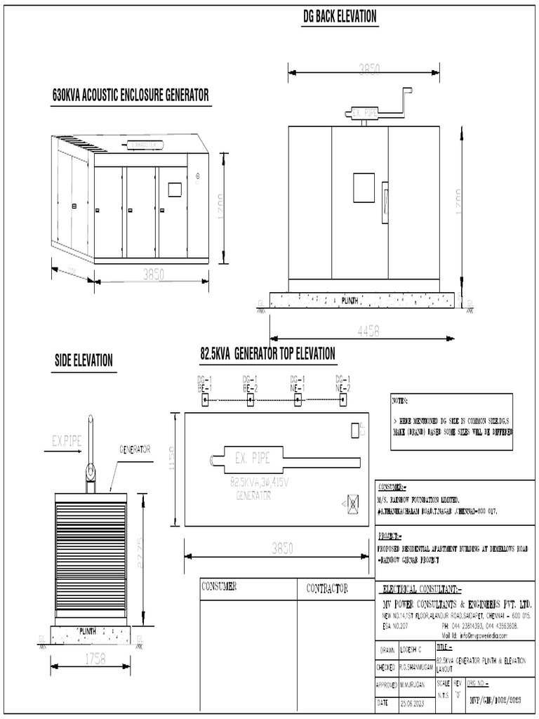 82.5 Kva DG Drawing | PDF