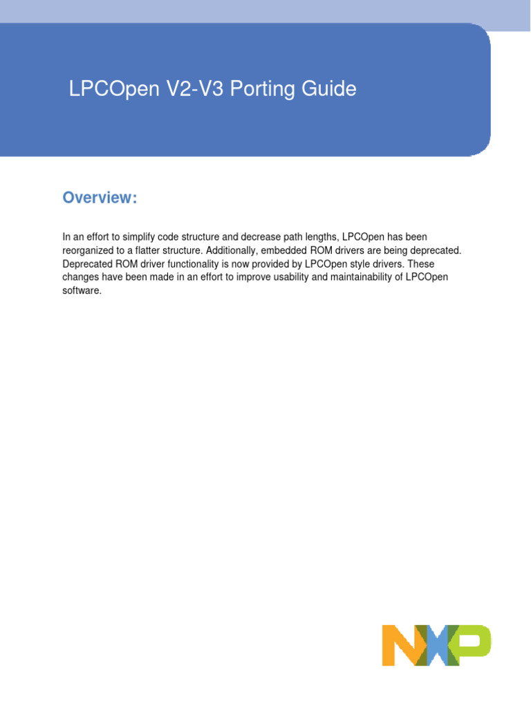 LPCOpen V2 V3 Porting Guide | PDF
