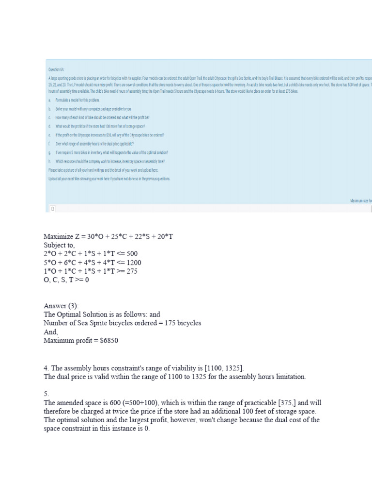 Solutions | PDF | Profit (Economics) | Mathematical Optimization