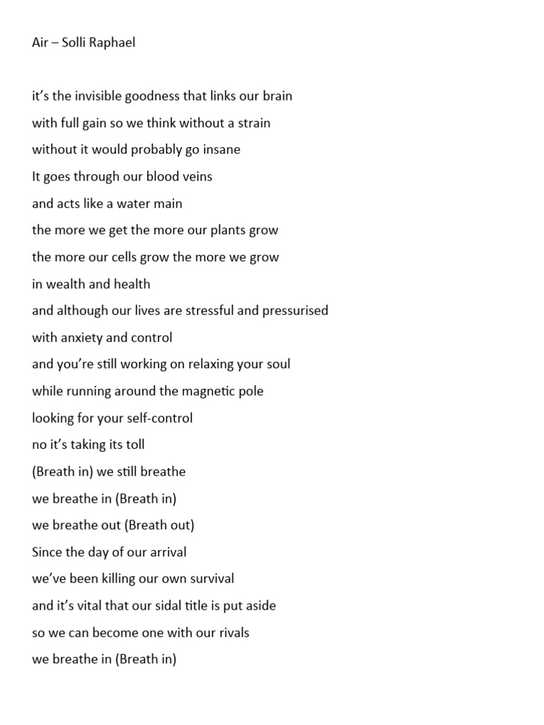 Air - Solli Raphael Annotation | PDF