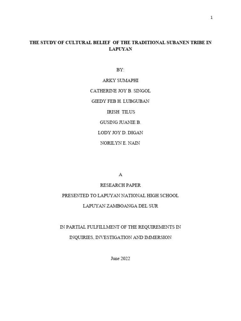 The Study of Cultural Belief and Modification of The Traditional ...