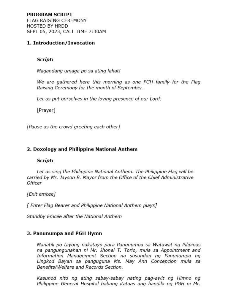 CSC Flag Cem Program Script 2023 | PDF