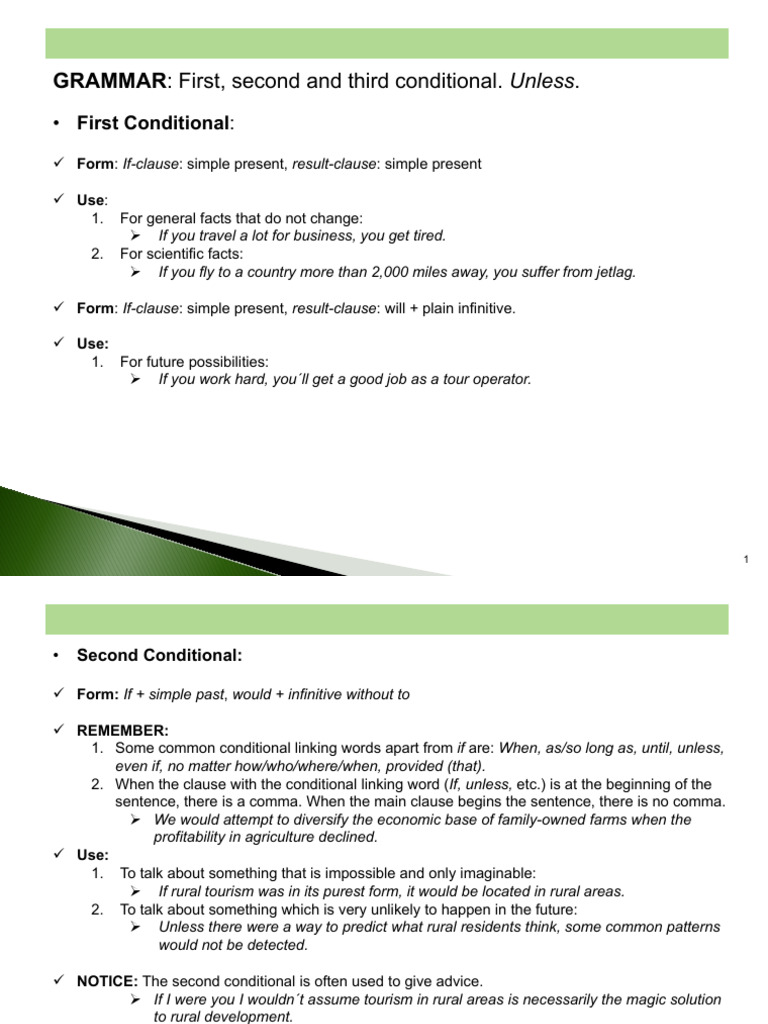 Conditionals | PDF | Language Mechanics | Grammar