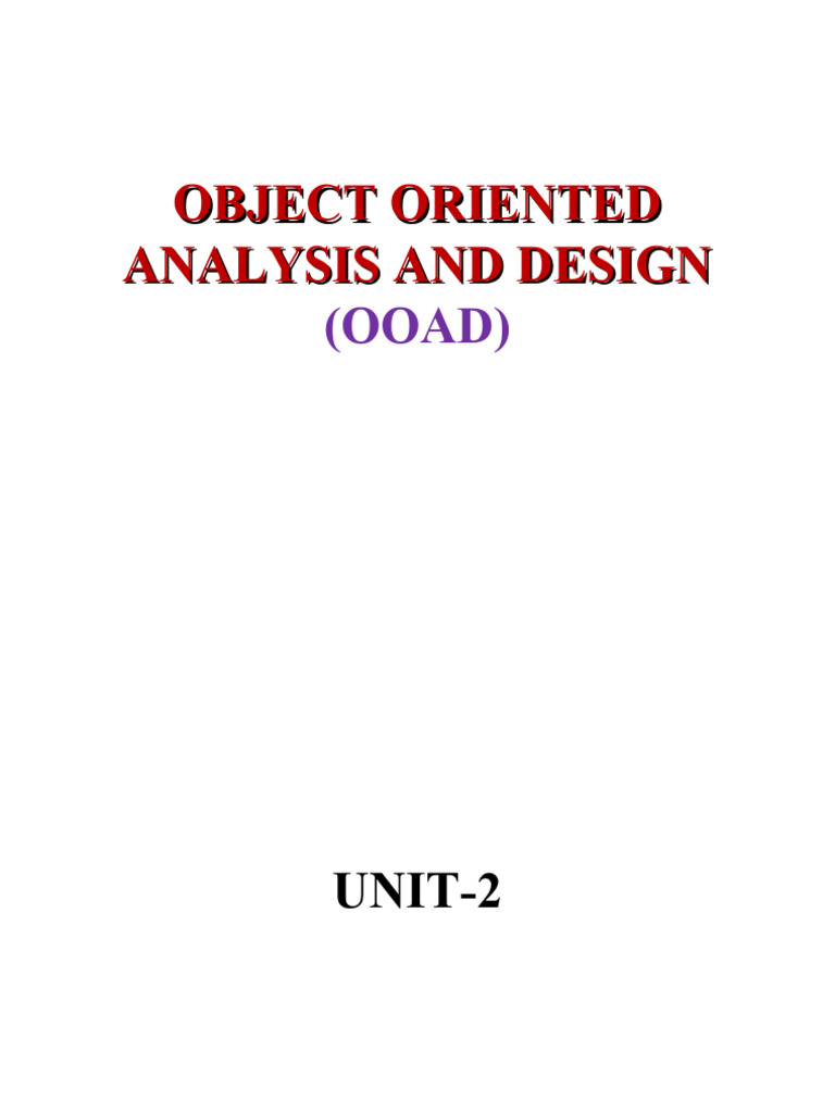 Ooad Unit 22 Pdf Conceptual Model Use Case