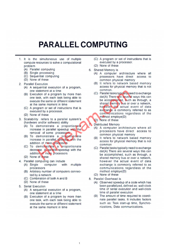 Parallel Computing Pdf