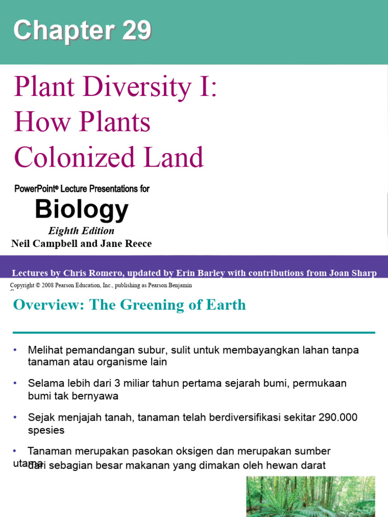 Chapter 29 Plant Diversity I How Plants Colonized Land | PDF
