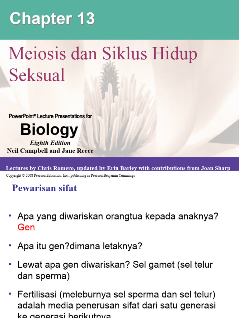 Chapter 13 Meiosis and Sexual Life Cycles | PDF