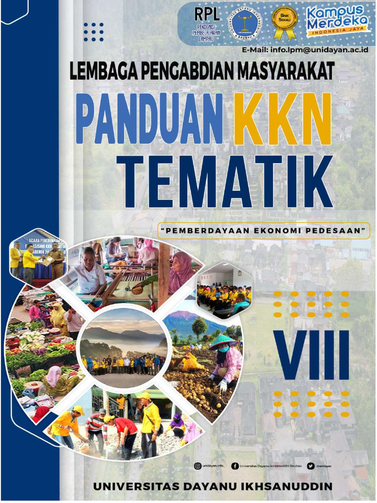 Buku Panduan KKN Tematik Unidayan Angkatan VIII Tahun 2023 | PDF