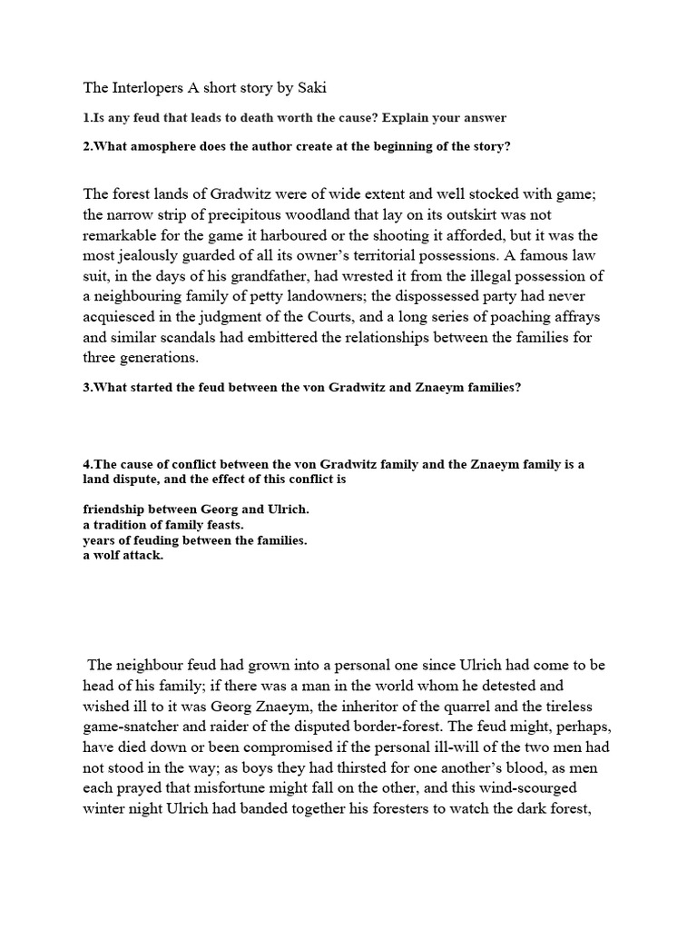 Interlopers | PDF | Saki