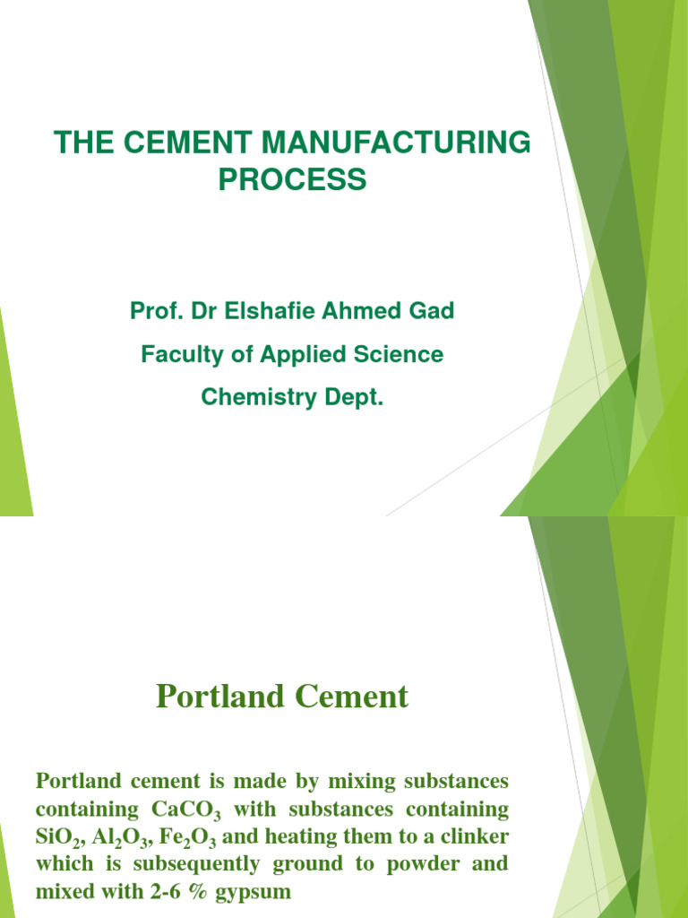 The Cement Manufacturing Process | PDF | Cement | Chemistry