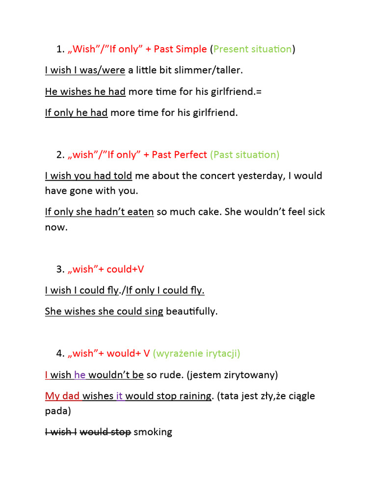 Wish If Only | PDF