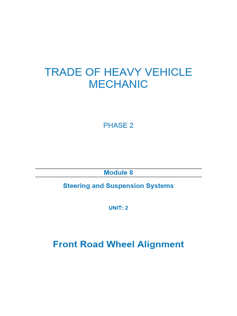 Heavy Vehicle Wheel Alignment Guide | PDF