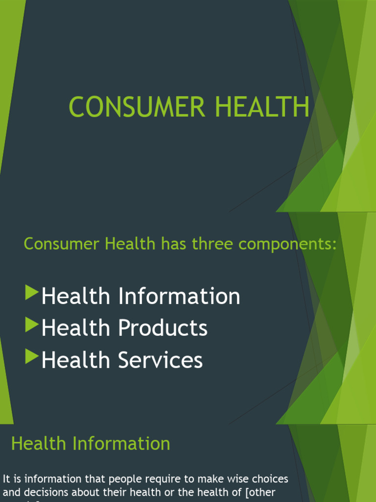 Consumer Health | PDF | Health Care | Health Professional