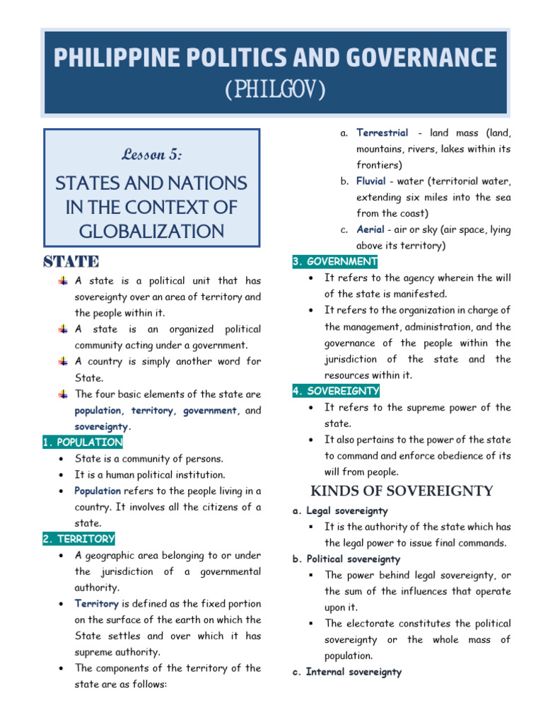 PHILGOV Lesson 5 | PDF