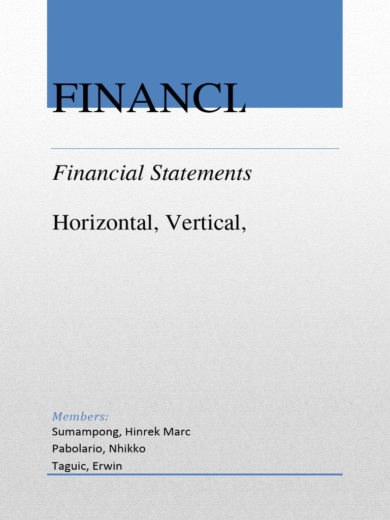 Financial Analysis(Coverpage) | PDF