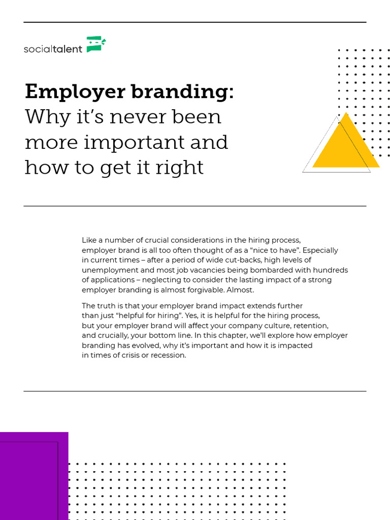 The Importance of Employer Branding | PDF | Employment | Brand