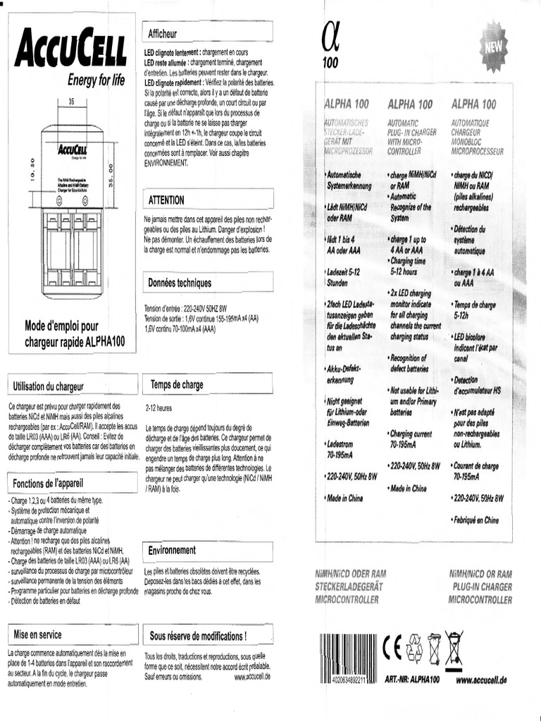 AccuCell Charger | PDF