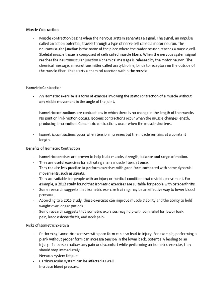 Muscle Contraction | PDF | Muscle Contraction | Skeletal Muscle