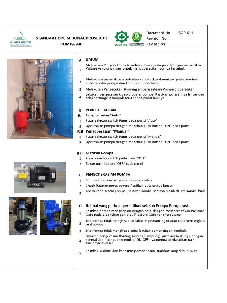 Sop Pompa | PDF