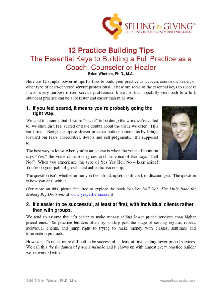 12 Practice Building Tips | PDF | Self-Improvement