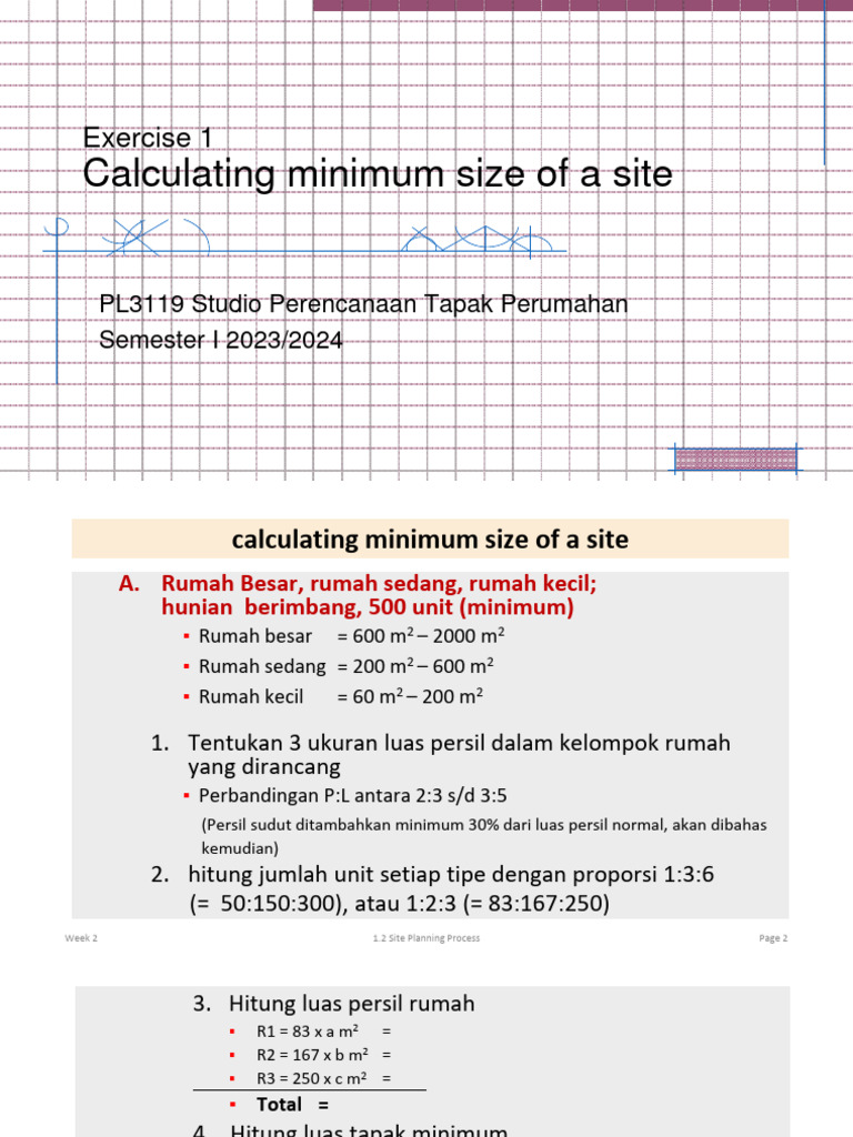 Modul2 2 Calculating Minimum Size of Site - 23 | PDF