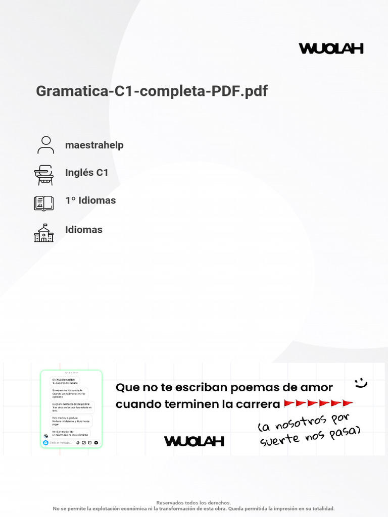 Gramatica C1 Completa PDF | PDF