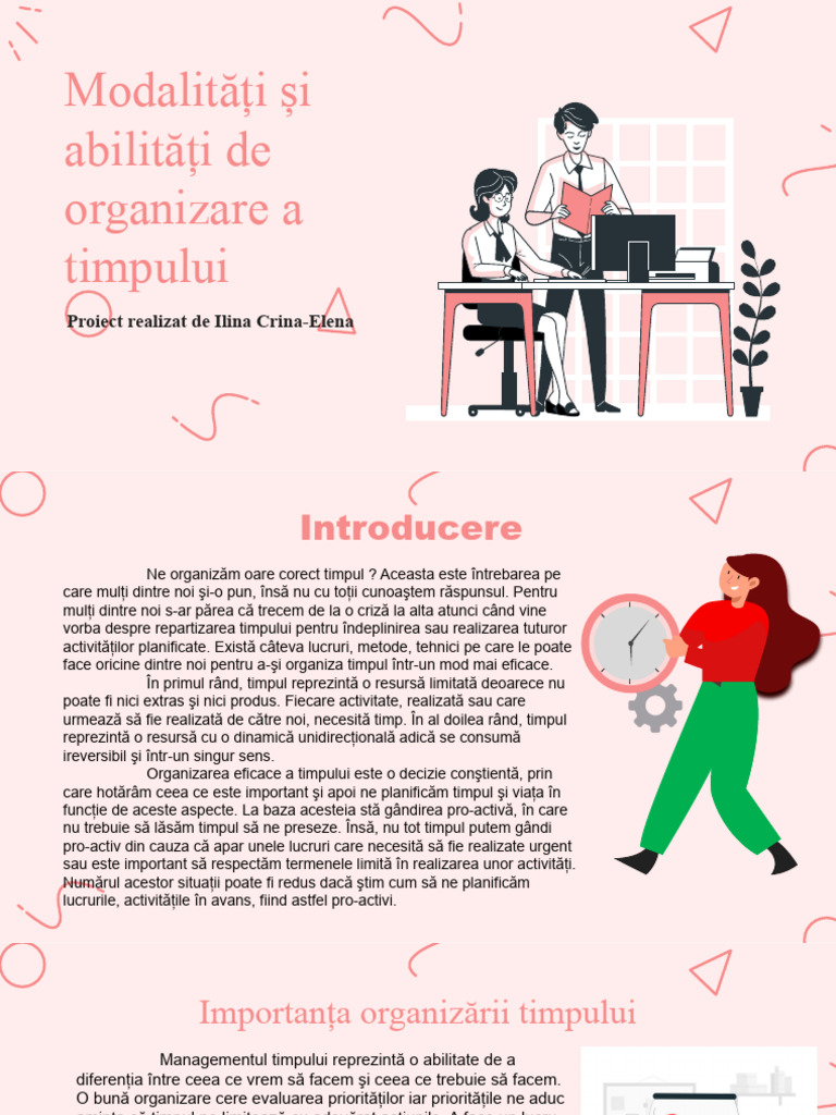 Modalitati de Organizare A Timpului | PDF